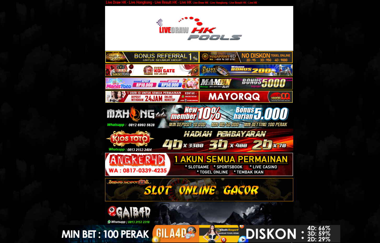 Live Draw HK Hongkong Pools 6D Indonesia Live Draw HK Hongkong Pools 6D Indonesia